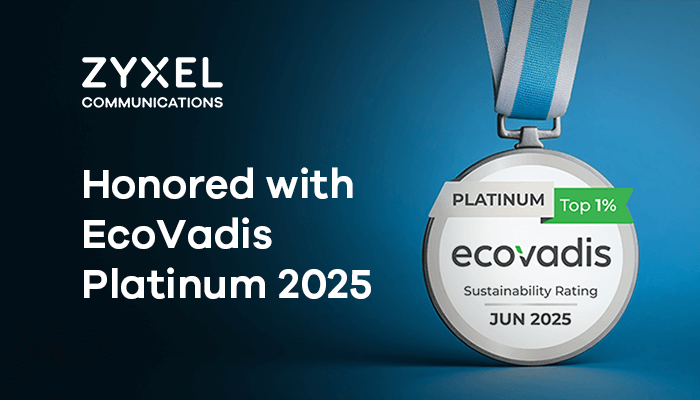 Zyxel honored with 2025 EcoVadis Platinum–Top 1% in Global ESG ...