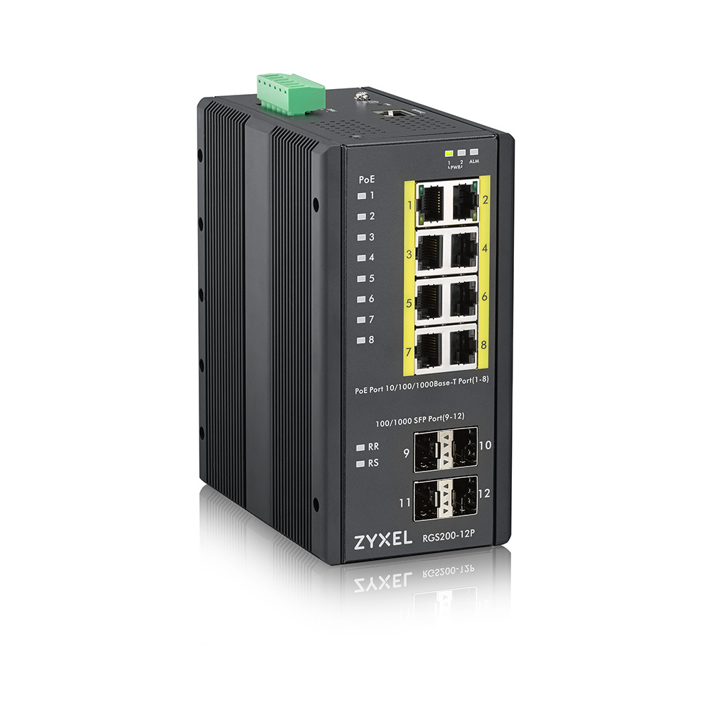 RGS200-12P | 12-port GbE Managed PoE Switch - Product Photos | Zyxel Networks