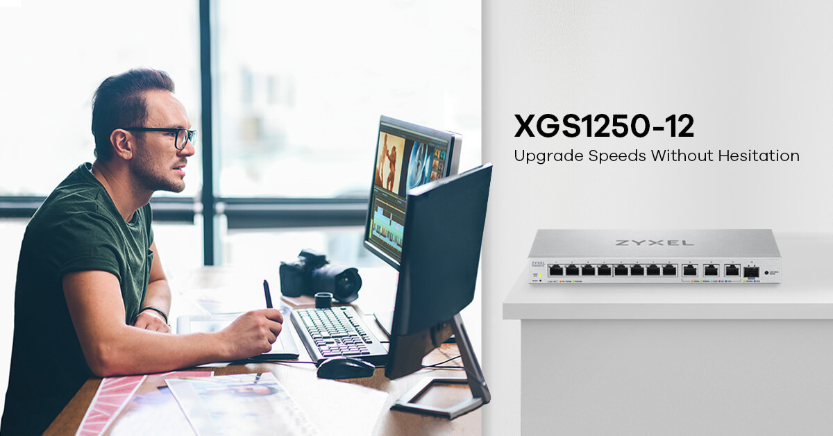 XGS1250-12 | 12-Port Web-Managed Multi-Gigabit Switch includes 3-Port ...